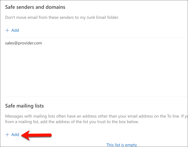 Safe list IPTV provider email address in Microsoft services - We Do ...